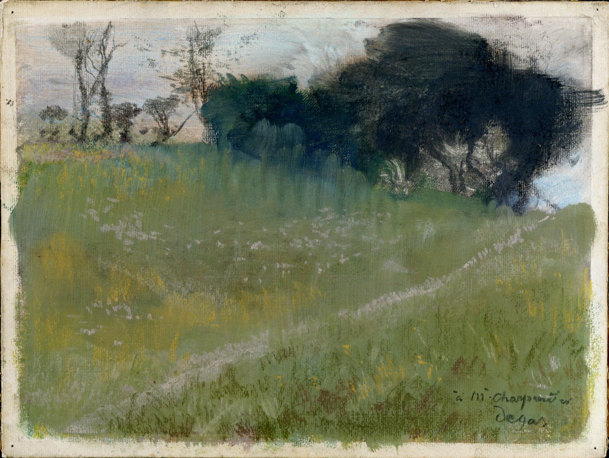 Edgar Degas - Landscape with Path Leading to a Copse of Trees, ca. 1890 ...